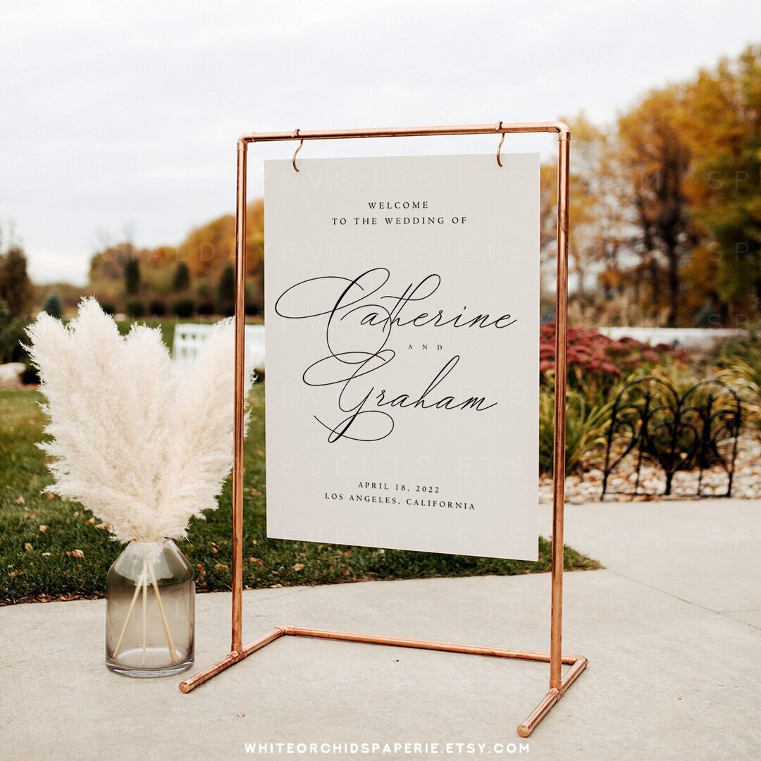 Welcome Wedding Sign Script Welcome Sign Welcome Sign - Etsy