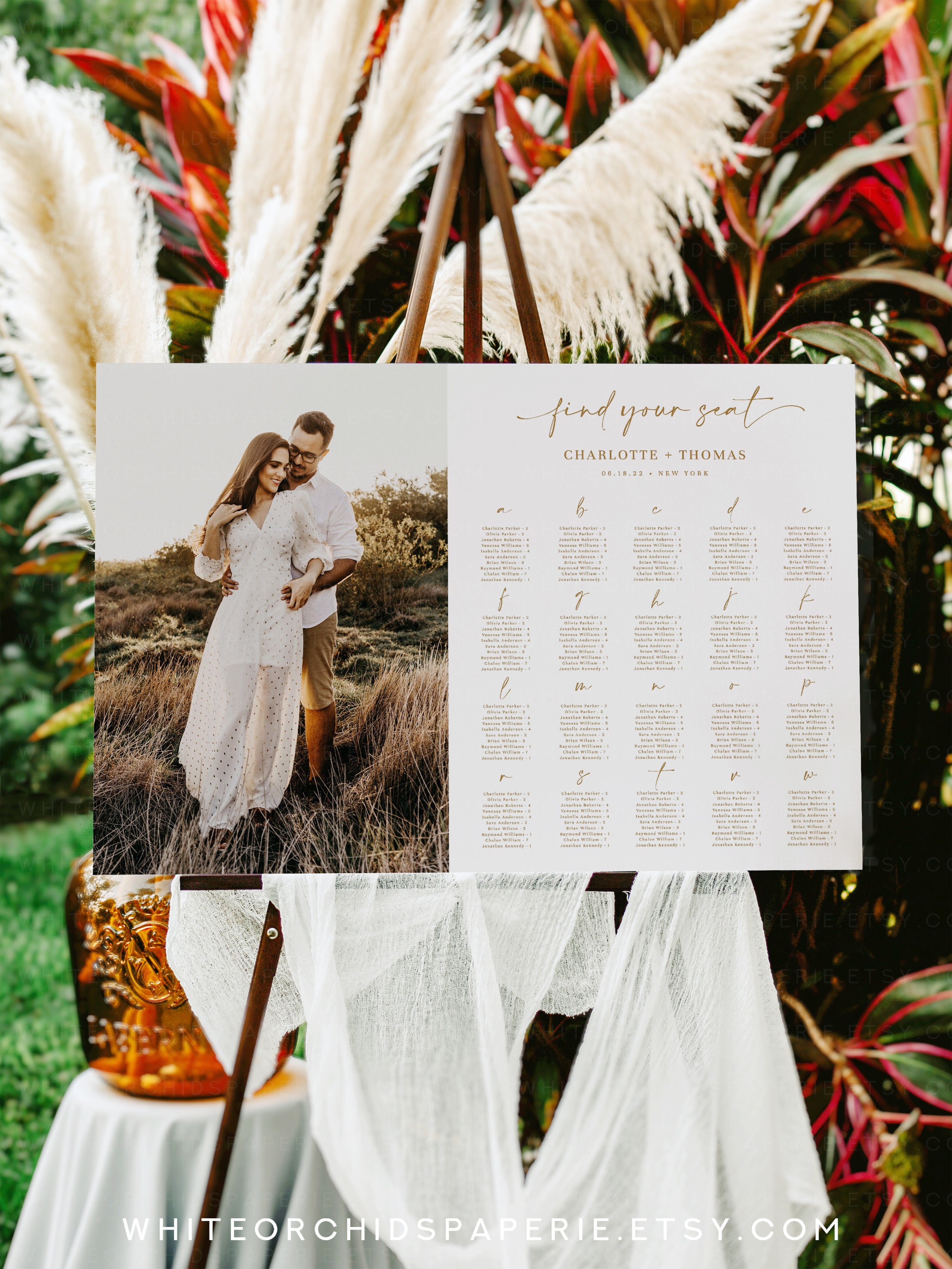 Photo Seating Chart Seating Chart Template Seating Chart - Etsy