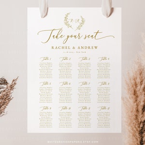 Monogram Seating Chart Wedding Seating Chart Seating Chart - Etsy