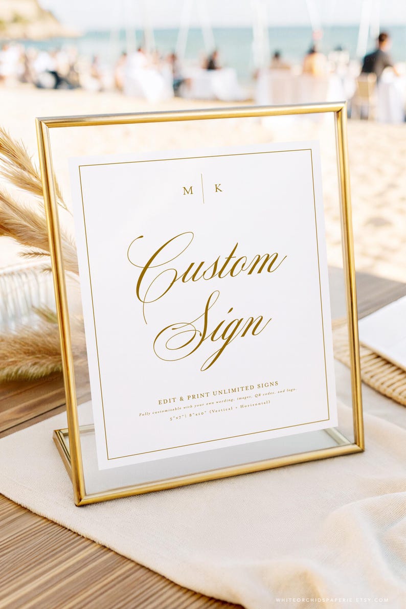 Classic Custom Sign, Custom Wedding Sign, Custom Sign, Wedding Signage ...