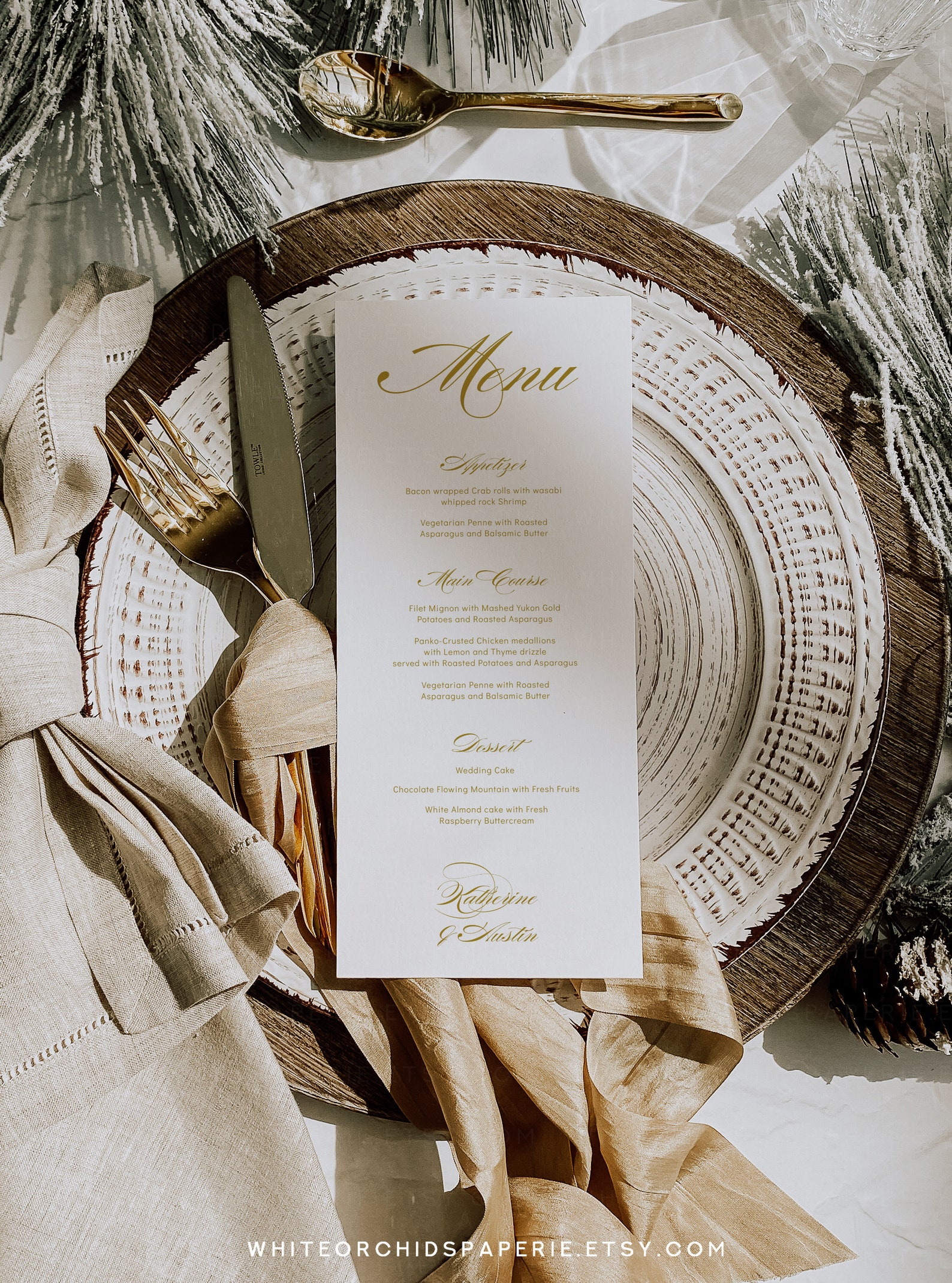 Gold Menu Template Wedding Menu Template Menu Template Gold - Etsy