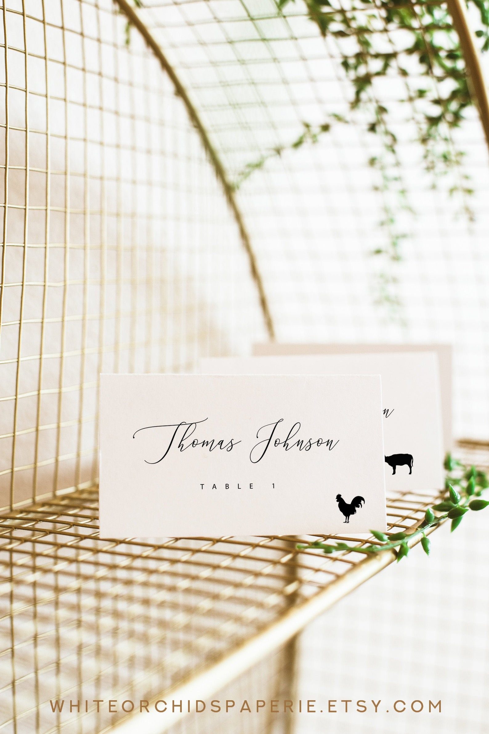 Place Cards With Meal Choice Table Place Cards With Meal - Etsy