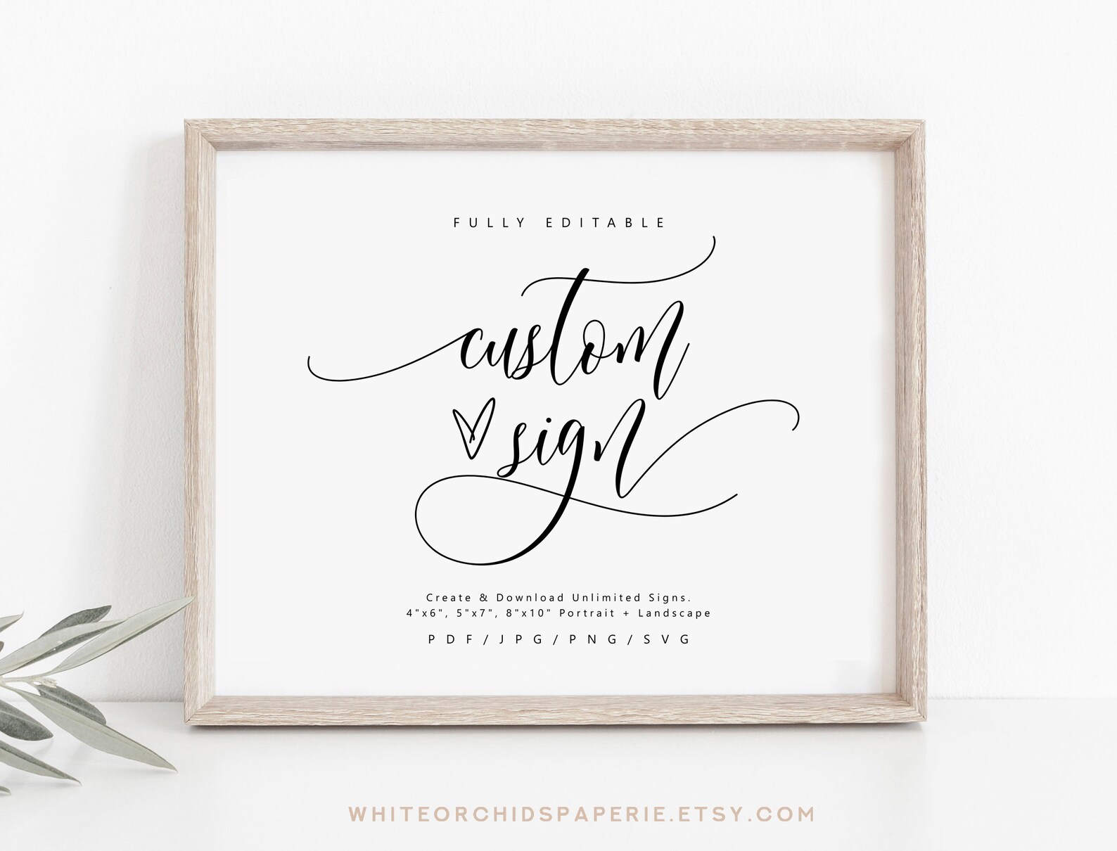 Custom Wedding Sign Template, Custom Wedding Sign, Calligraphy Custom ...