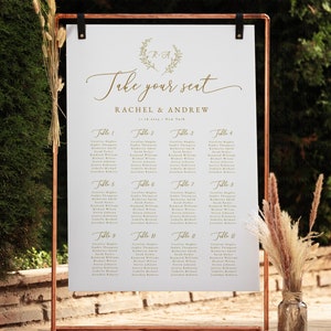 Monogram Seating Chart Wedding Seating Chart Seating Chart - Etsy