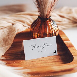 Place Cards With Meal Choice, Table Place Cards With Meal Icon, Place ...
