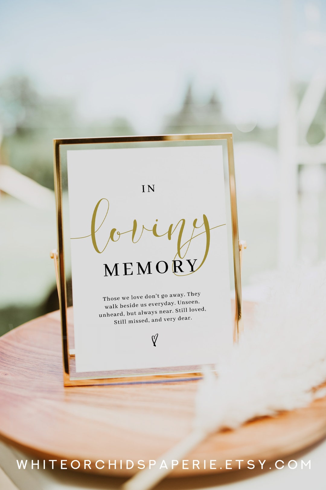 In Loving Memory Sign Printable in Loving Memory Sign - Etsy