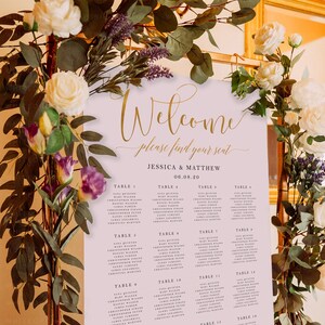 Alphabetical Seating Chart Gold Seating Chart Seating Chart - Etsy