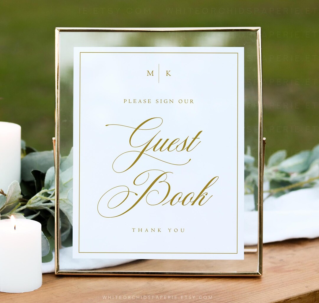 Classic Guest Book Sign, Please Sign Our Guest Book, Guest Book Sign ...