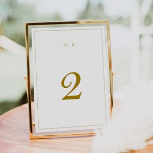 Classic Table Numbers Gold Table Numbers Table Numbers - Etsy