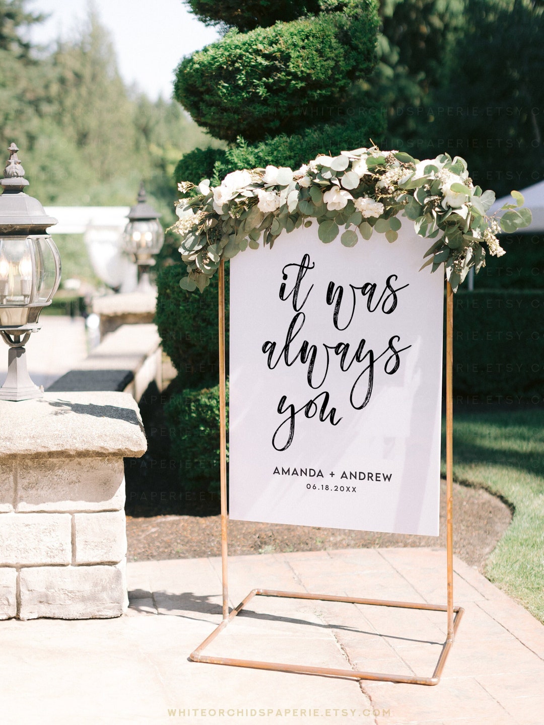 It Was Always You Wedding Sign, Iit Was Always You Backdrop, Wedding ...