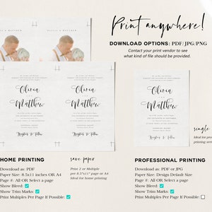 Script Wedding Invitation Wedding Invitation Template | Etsy