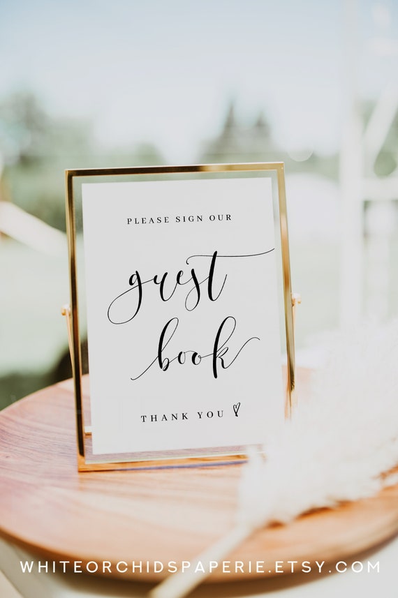 Guest Book Sign Please Sign Our Guest Book Guest Book Sign | Etsy