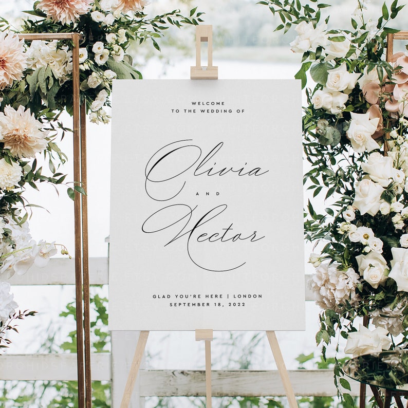 Welcome Wedding Sign Script Welcome Sign Welcome Sign - Etsy