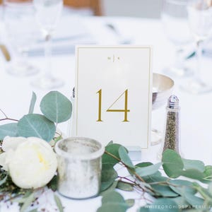 Classic Table Numbers, Gold Table Numbers, Table Numbers Wedding ...