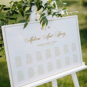 Gold Wedding Seating Chart Classic Seating Chart Seating - Etsy