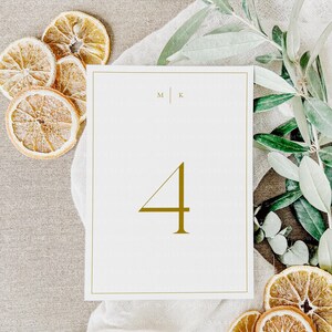 Classic Table Numbers, Gold Table Numbers, Table Numbers Wedding ...