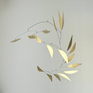 50 Inch Brass Kinetic Mobile Sculpture Designed and Created by J.E ...