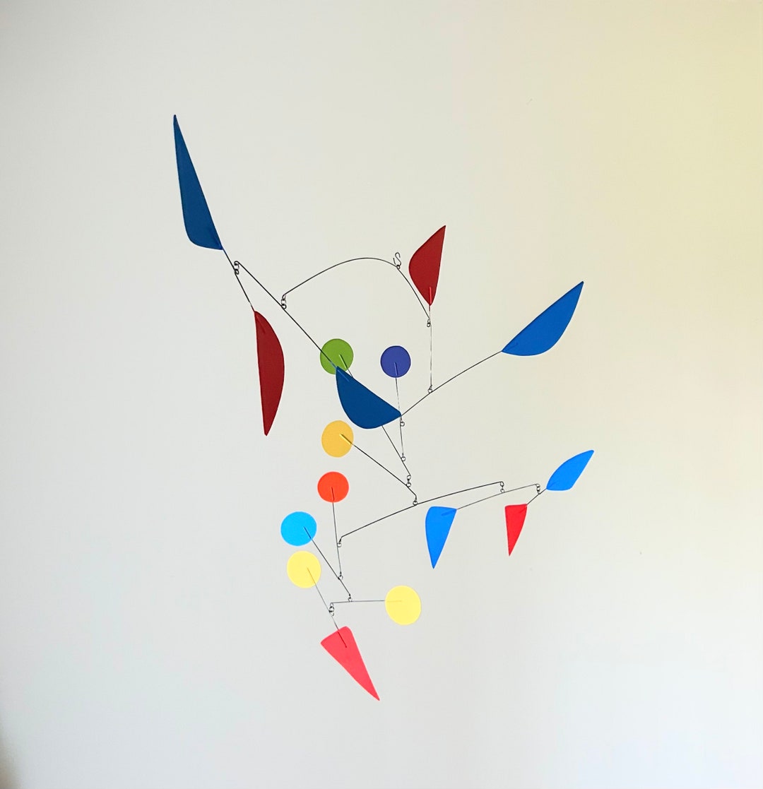35 Metal Kinetic Mobile Sculpture in Red - Etsy