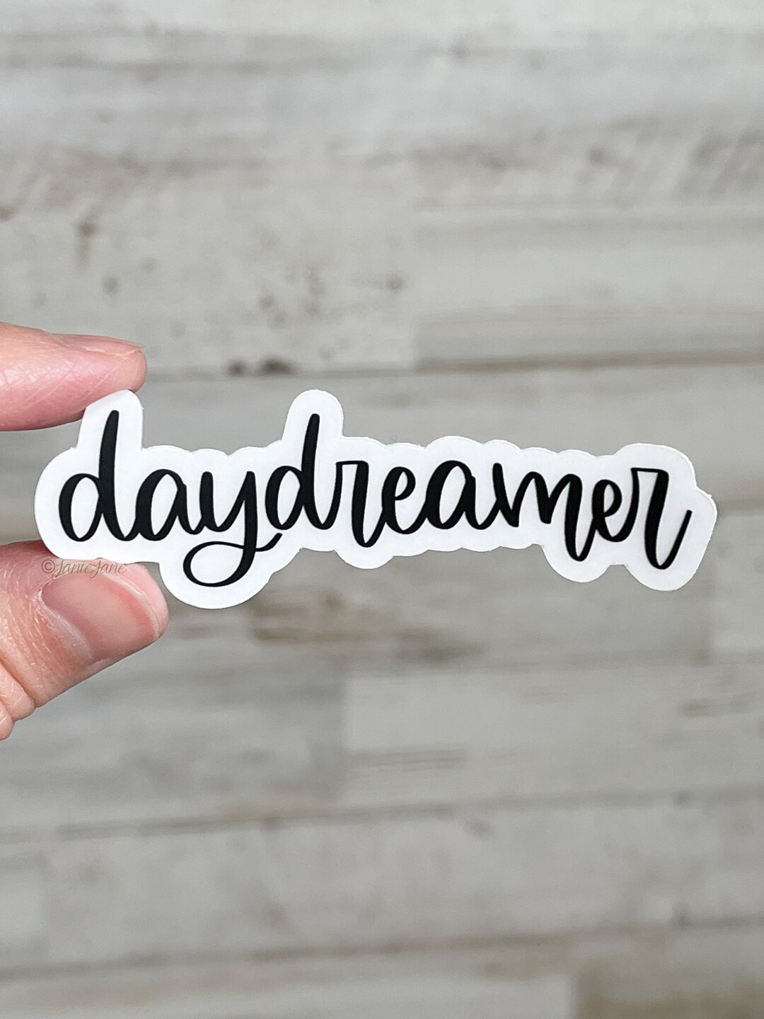 STICKER Daydreamer Black and White Clear Vinyl Sticker One Word ...