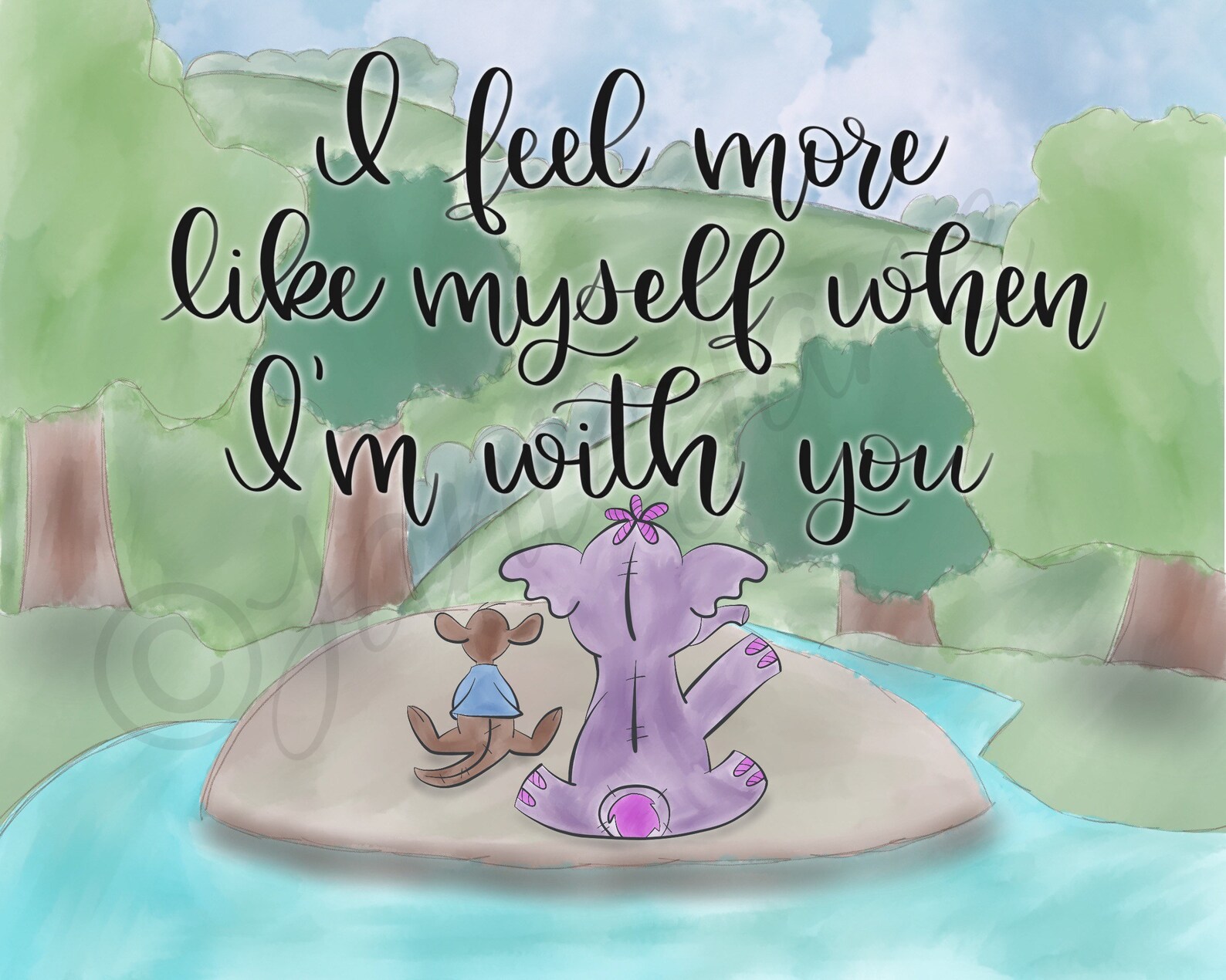 Winnie the Pooh Roo Lumpy Heffalump I Feel More Like Myself - Etsy