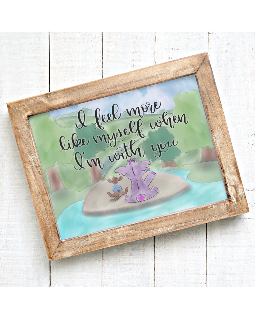 Winnie the Pooh Roo Lumpy Heffalump I Feel More Like Myself Original ...