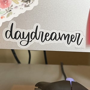 STICKER Daydreamer Black and White Clear Vinyl Sticker One Word ...