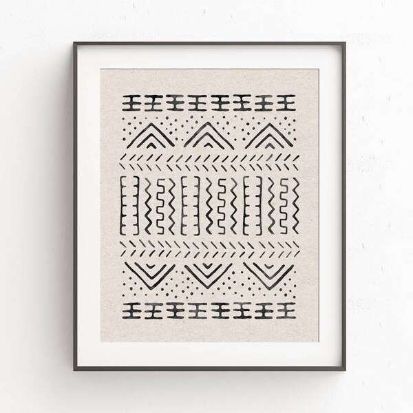 Mud Cloth Art Print - Etsy