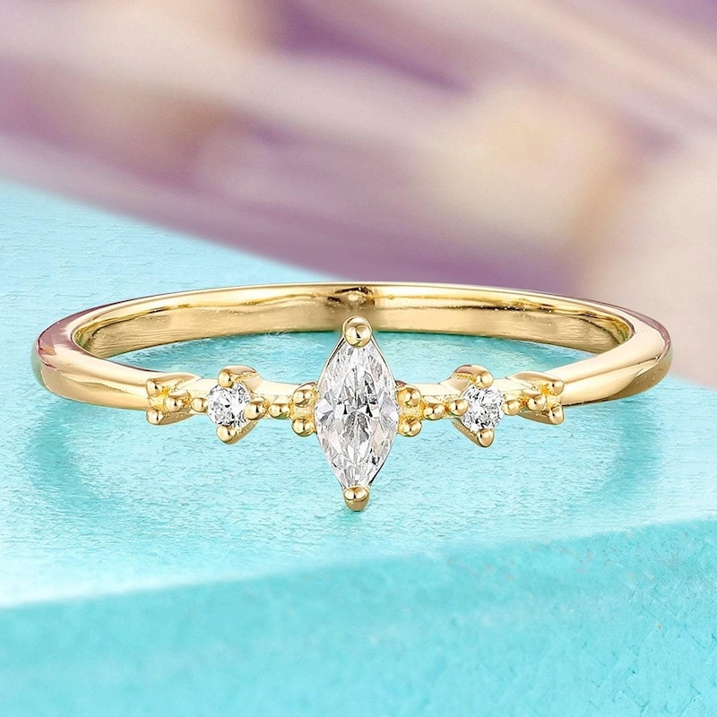 Simple Diamond Ring - Etsy