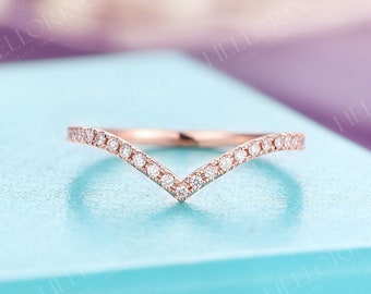 Chevron Wedding Band - Etsy