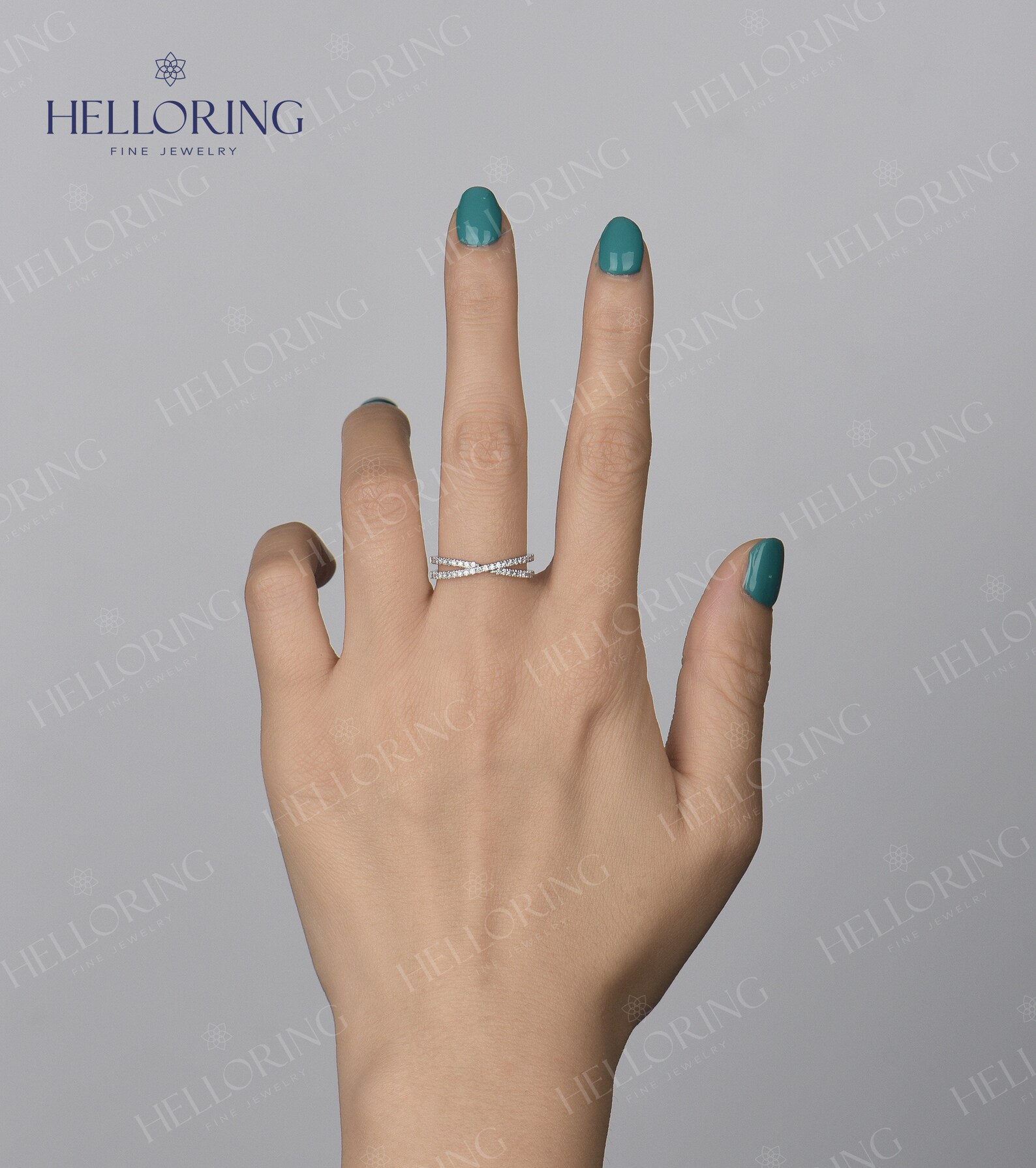 Criss Cross Diamond Wedding Band Vintage Crossover Ring Micro - Etsy