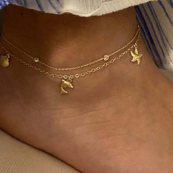 Seashell Anklet - Etsy