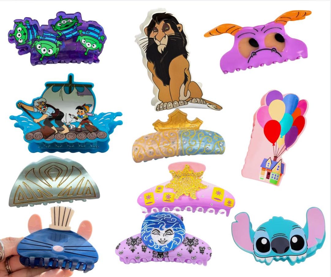 Disney and Pixar Inspired Claw Clips - Etsy