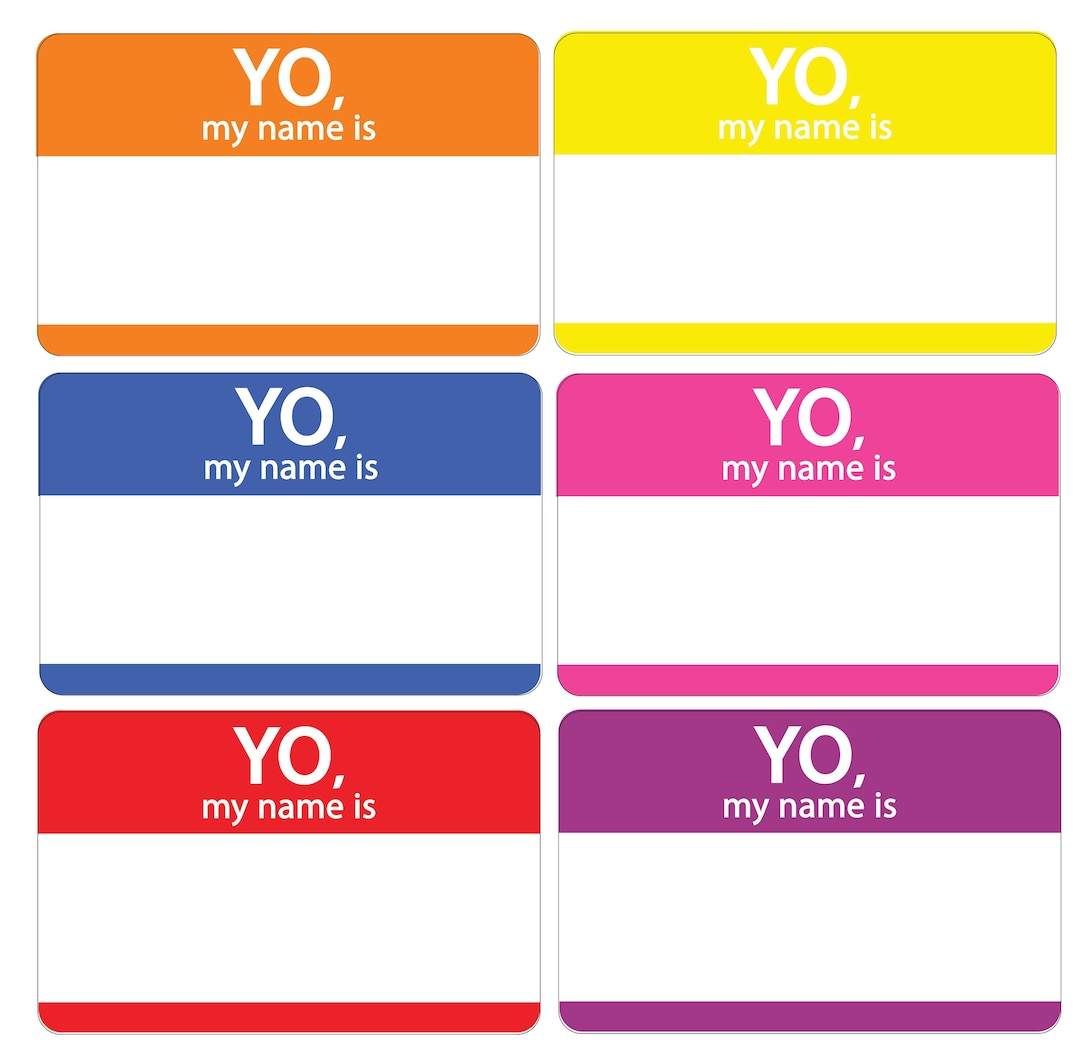 Pack of yo My Name Is Stickers Graffiti Hello My Name Is - Etsy