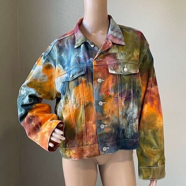 Tie Dye Denim Jacket - Etsy