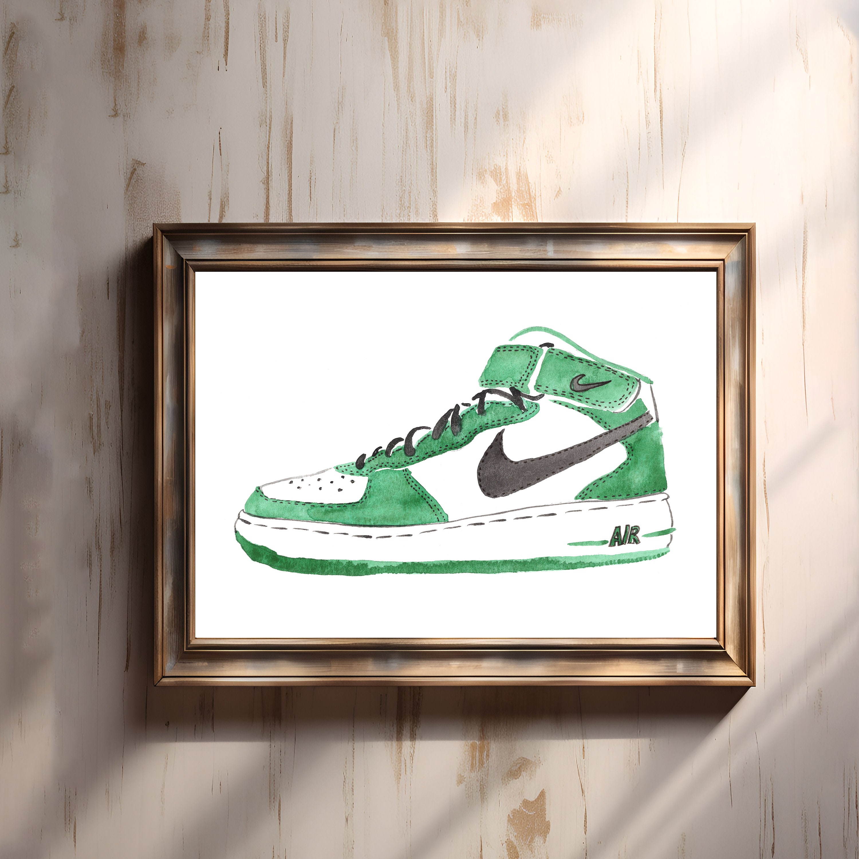 DIGITAL DOWNLOAD, Nike Art Download, Nike Artwork, Nike Shoe Print ...