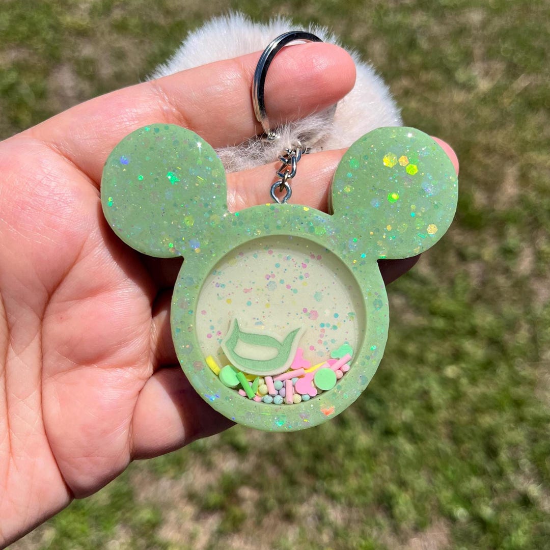 Mickey Mouse Keychain, Disney Keychain, Disney Shaker Keychain, Shaker ...