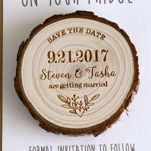 Rustic Save The Date Magnets
