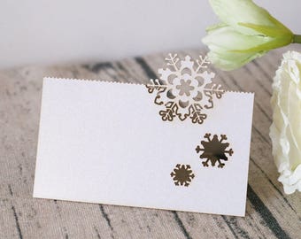 Snowflake Place Card - Etsy