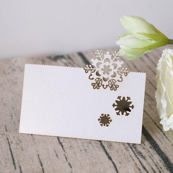 Snowflake Place Card - Etsy