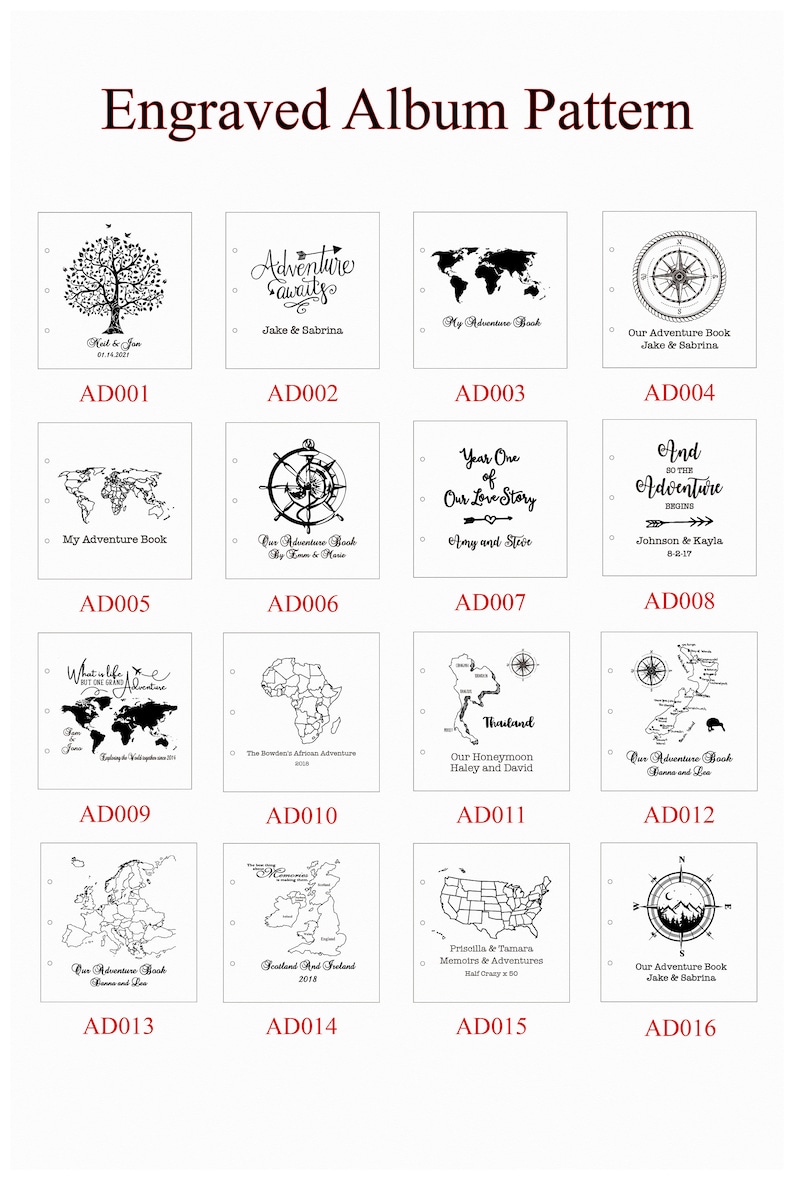 10x10 Inches Personalized Engraved Leather Photo Album /custom - Etsy