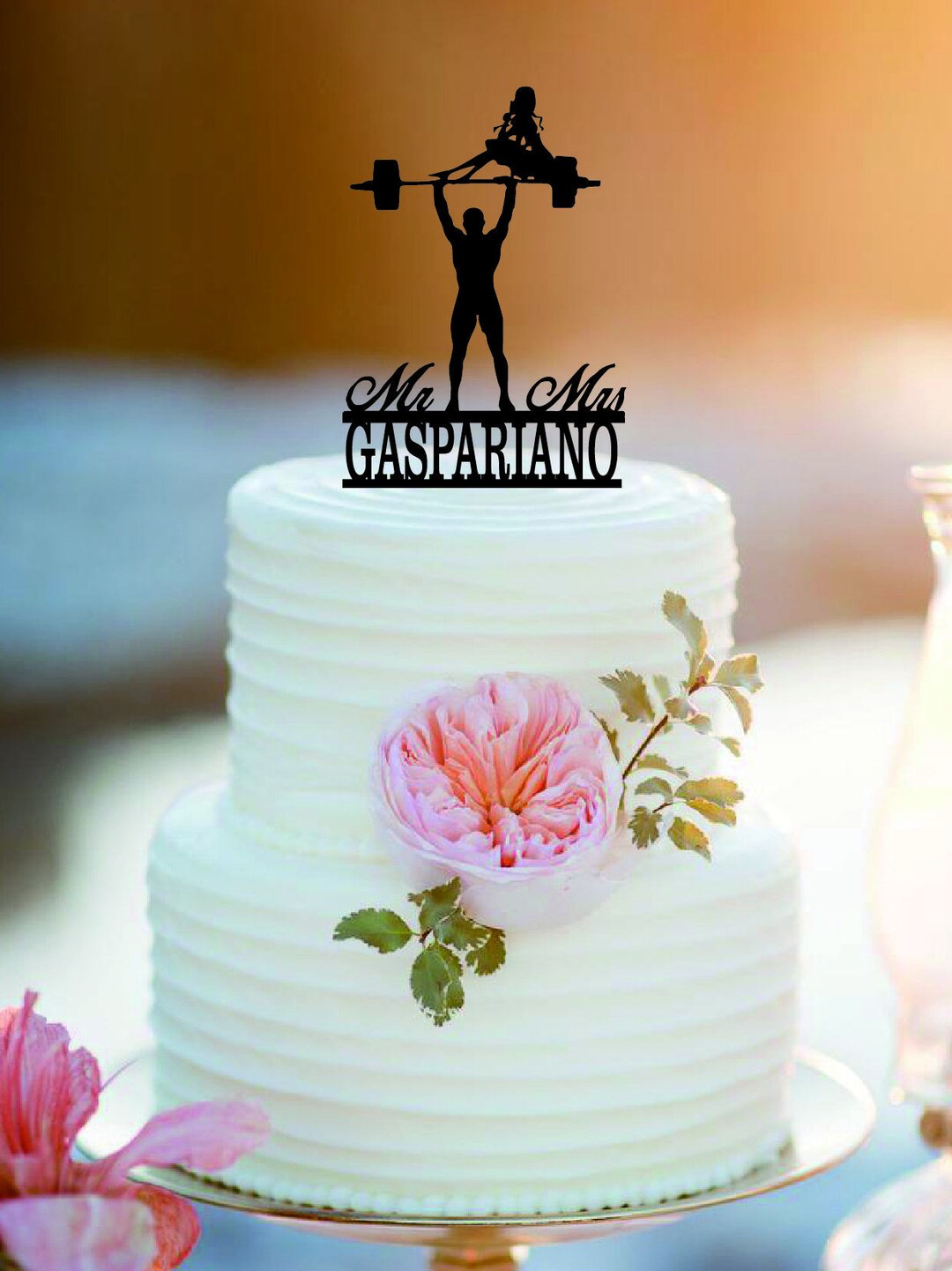 Weight Lifting Wedding Cake Topper/ Customized Wedding Cake Topper /mr ...