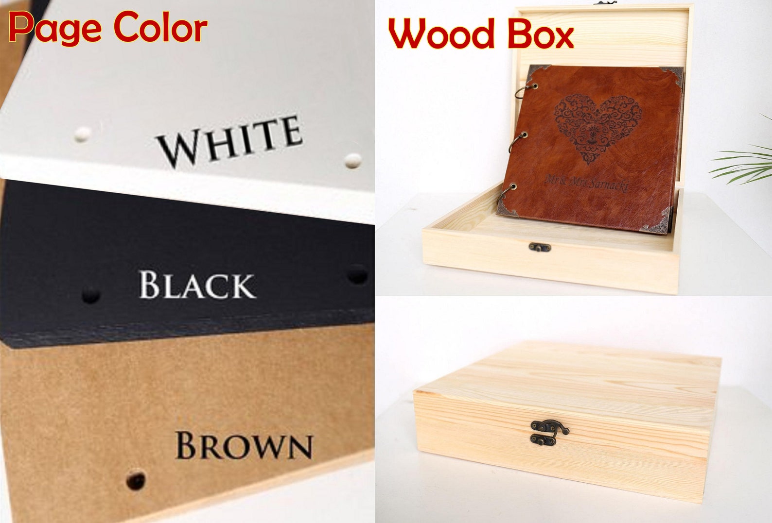 12x12 Inches Personalized Engraved PU Leather Photo Album - Etsy