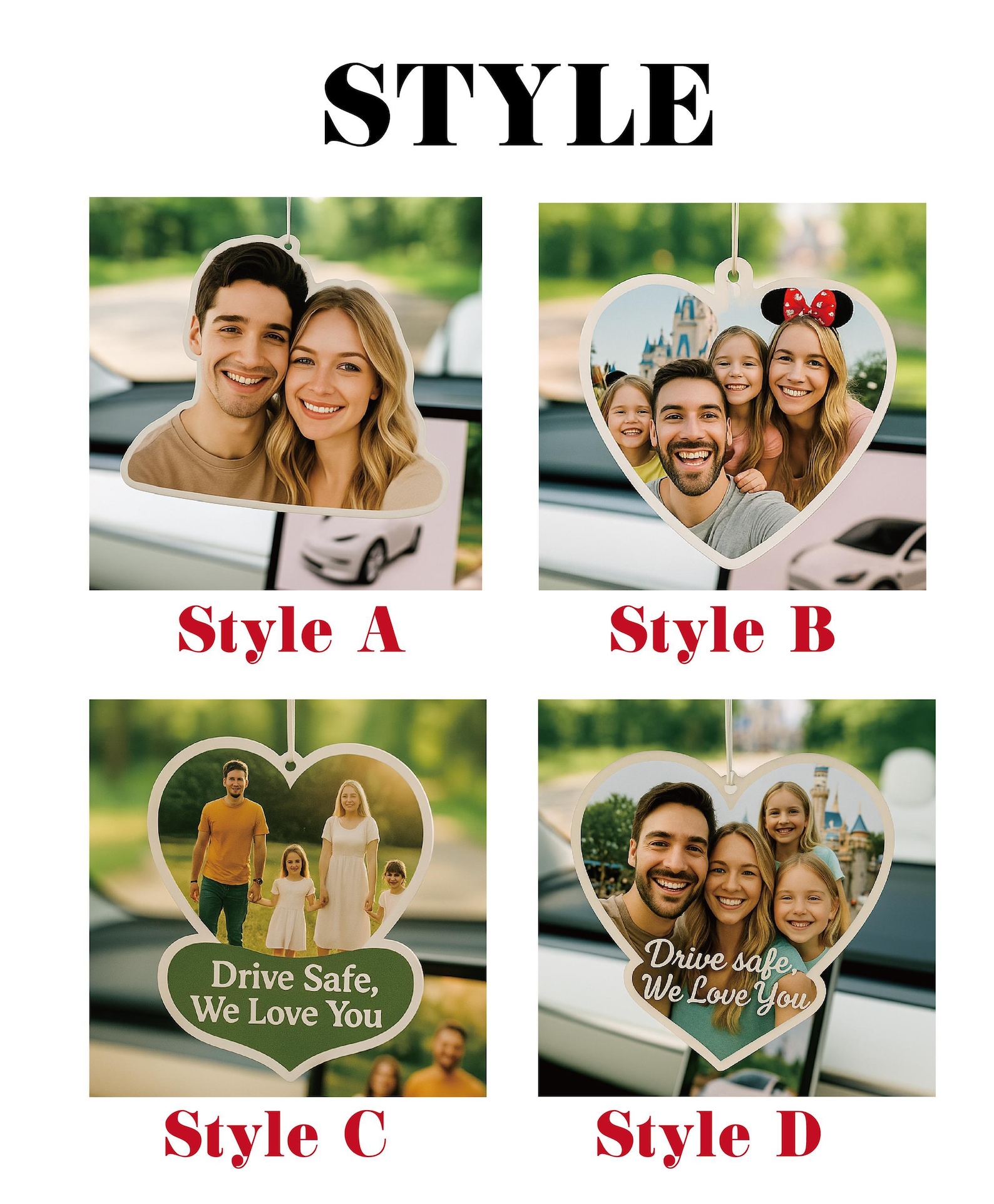 Personalized Picture Air Freshener, Custom Air Freshener, Couples Car ...