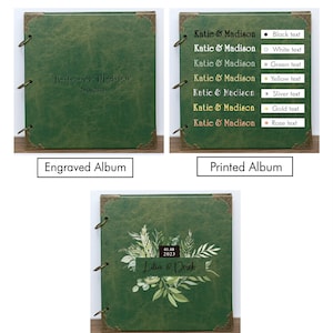Personalized Green Leathe Photo Album/custom Family Tree Album/ Life of ...