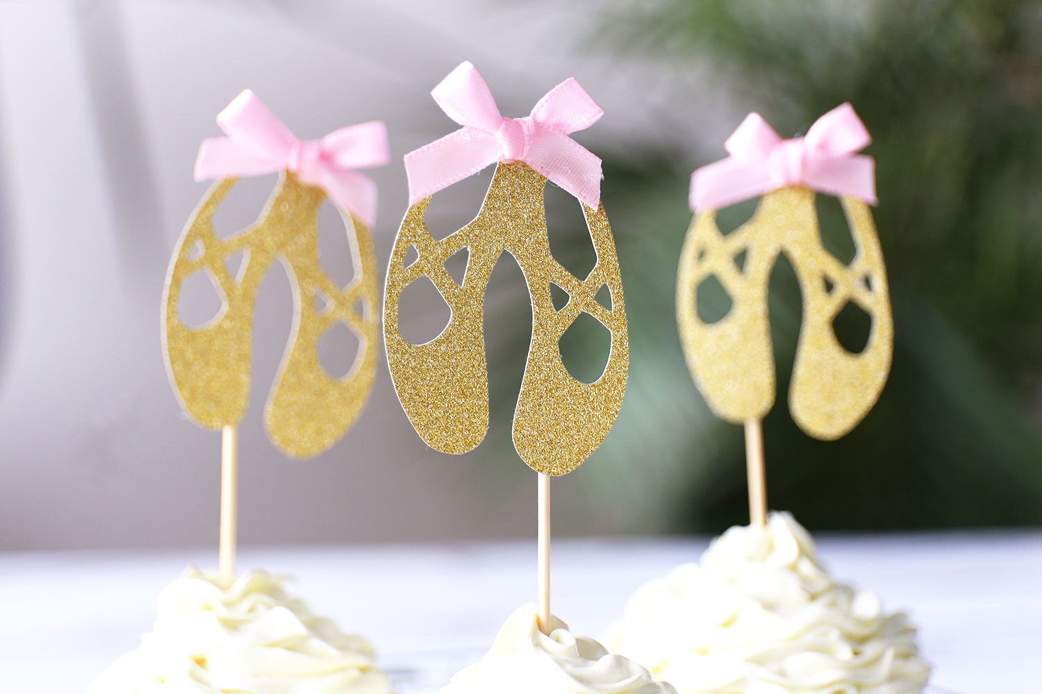 Ballet Slippers Cupcake Toppers //ballerina Cupcake Toppers/girl ...