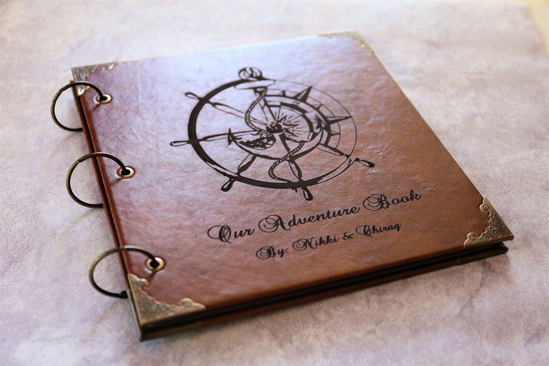 10x10 Inches Leather Compass Photo Compass Album /our | Etsy