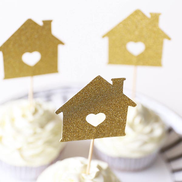 Housewarming Cupcake Toppers - Etsy