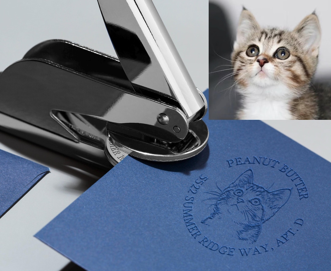Custom Pet Book Embosser, Personalized Dog or Cat Image & Name, Ex ...