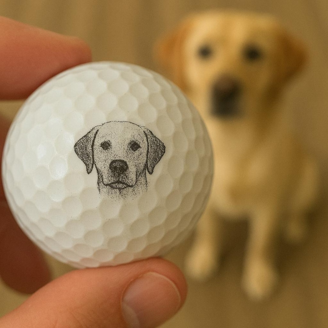 Personalized Golf Ink Stamp, Custom Golf Ball Stamp With Pet Portrait ...