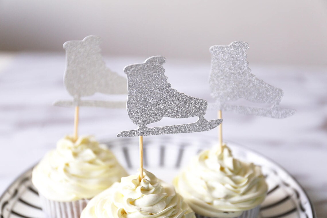 Ice Skate Cupcake Toppers /ice Skating Party / Party Decoration/girl ...